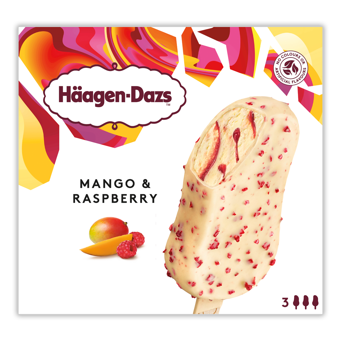 Mango & Raspberry Ice Cream Stickbar Multipack - Häagen-Dazs